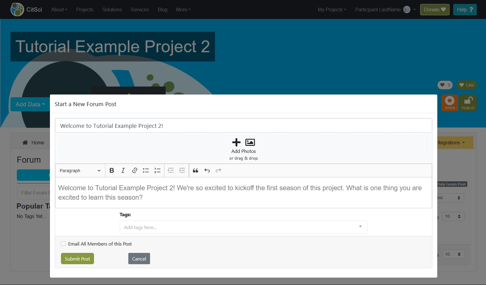 Using CitSci Forum Tools – CitSci.org Blog